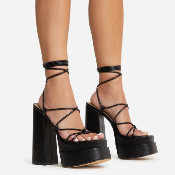 EGO | Shoes | Lace Up Platform Heels | Poshmark